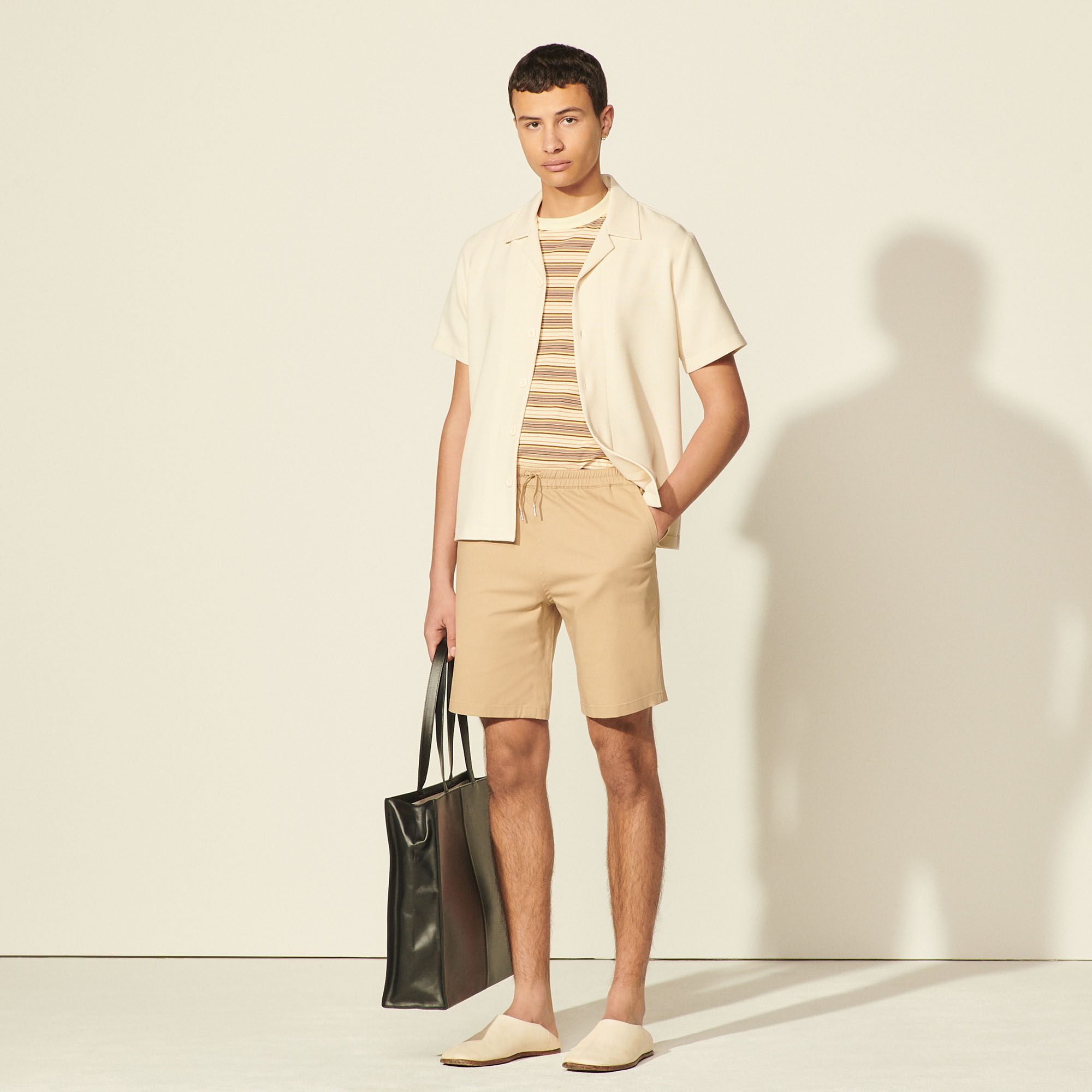 Cotton Blend Shorts - View All - Sandro-paris.com