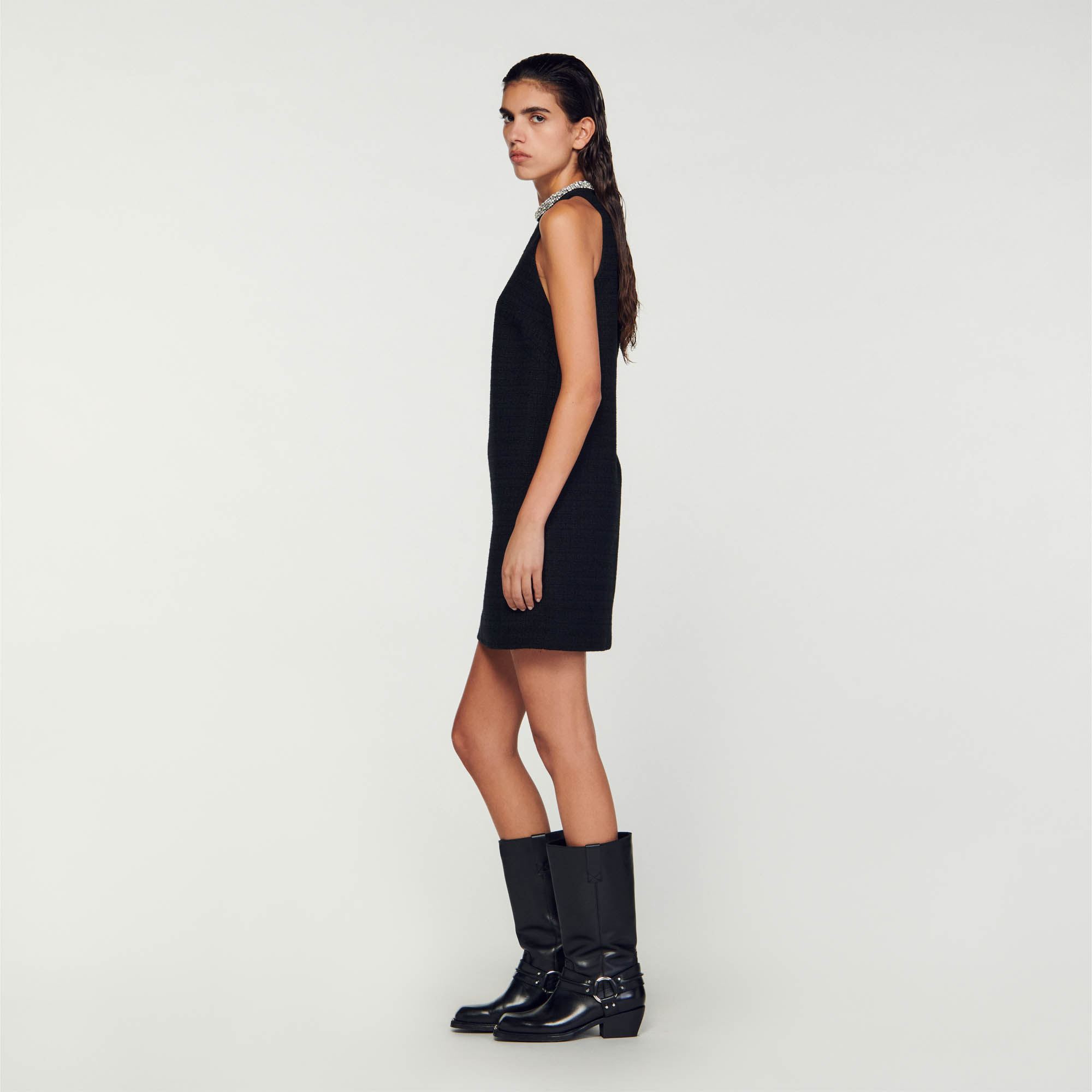Dress With Jewellery Collar - Dresses - Sandro-paris.com Dress With Jewellery Collar - Dresses - Sandro-paris.com